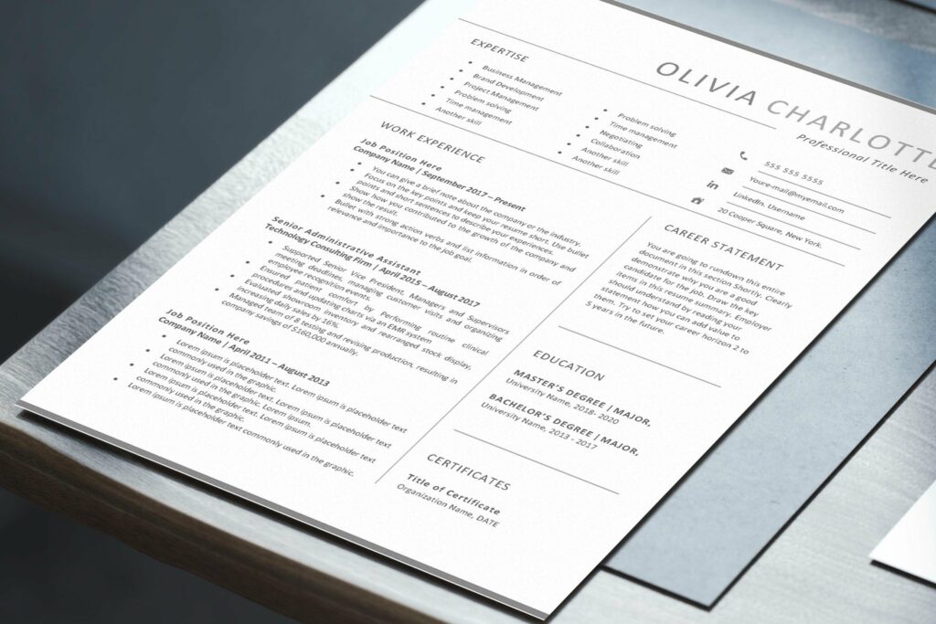 Skill based Resume Template – MasterBundles
