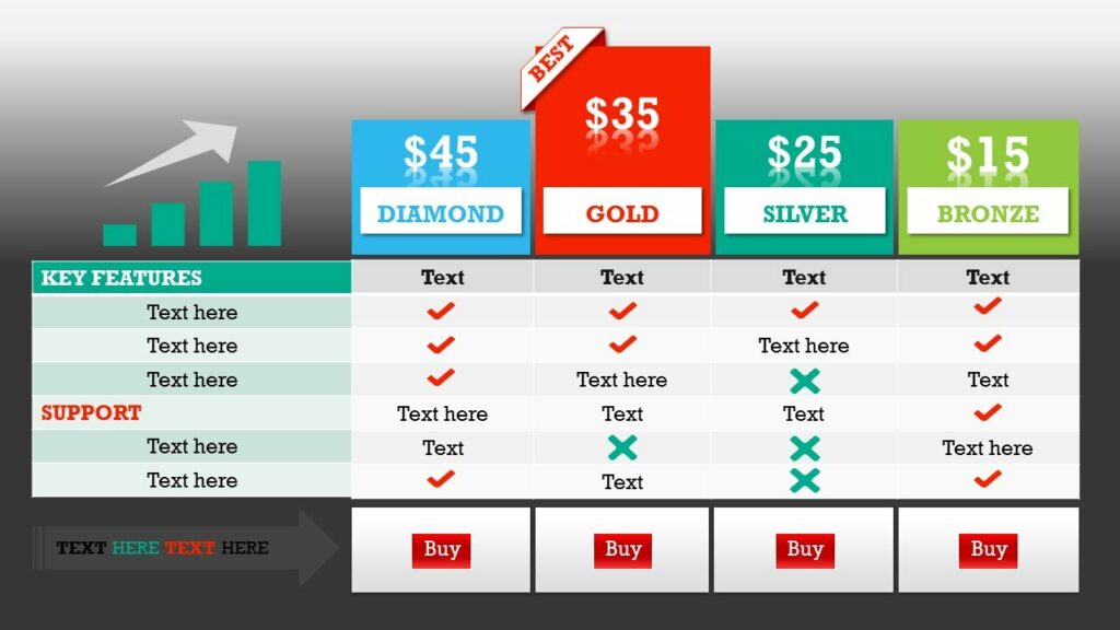 Pricing Tables 2 PowerPoint Template – MasterBundles