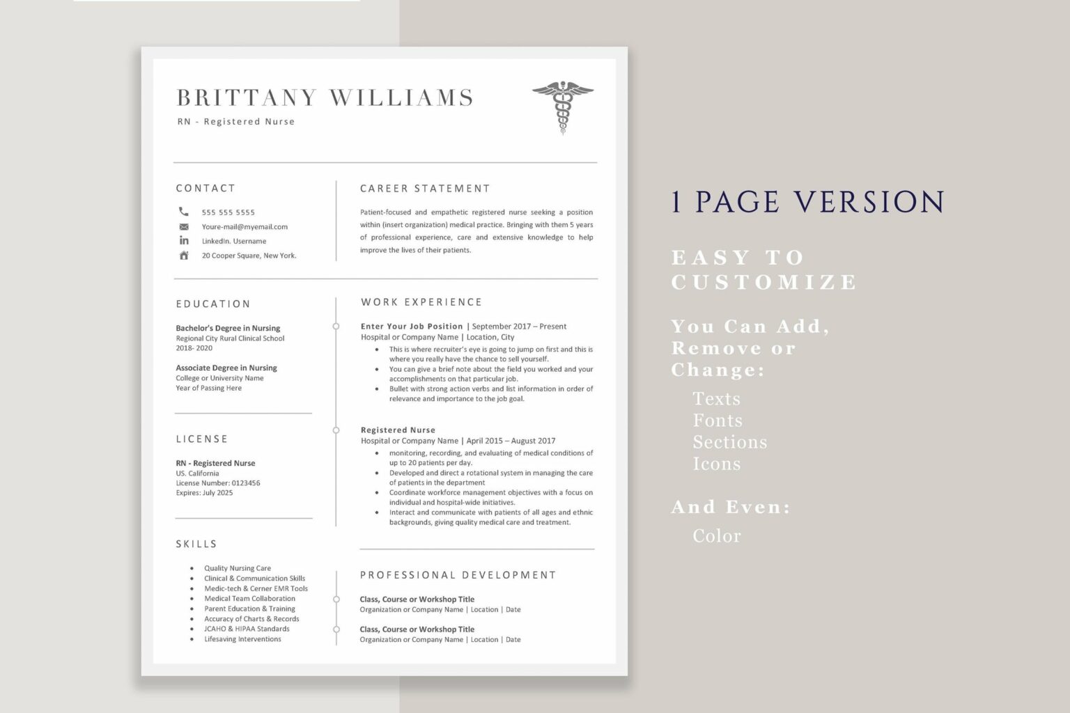 Nurse practitioner resume template – MasterBundles