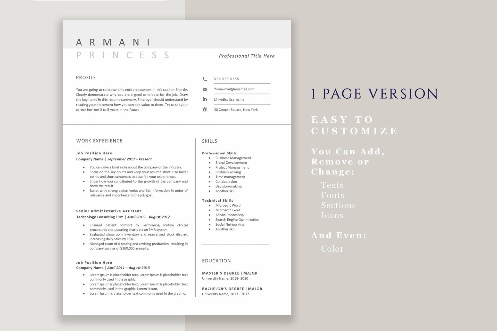 Skill based Resume Template – MasterBundles
