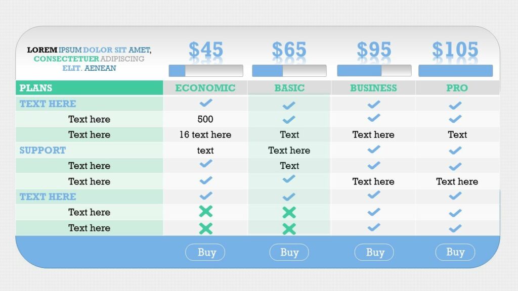 Pricing Tables 2 PowerPoint Template – MasterBundles