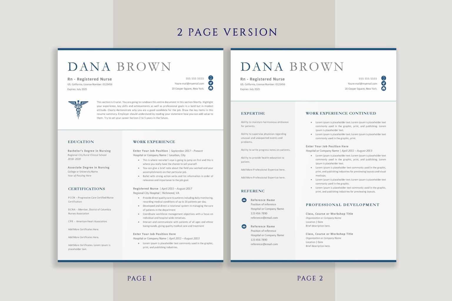 Nurse practitioner resume template – MasterBundles