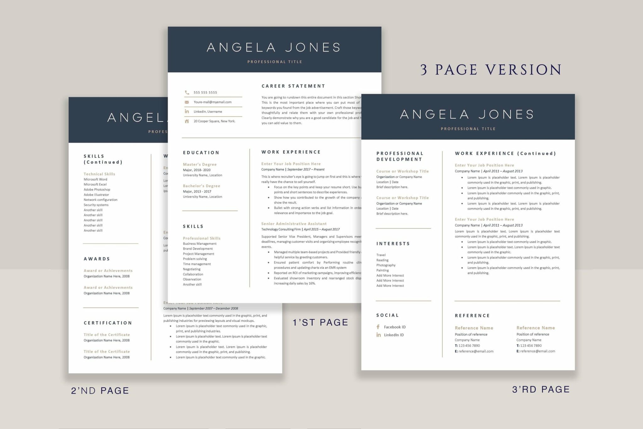 Executive resume template – MasterBundles