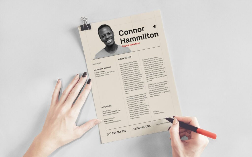 CV Resume Template - Swiss Style – MasterBundles