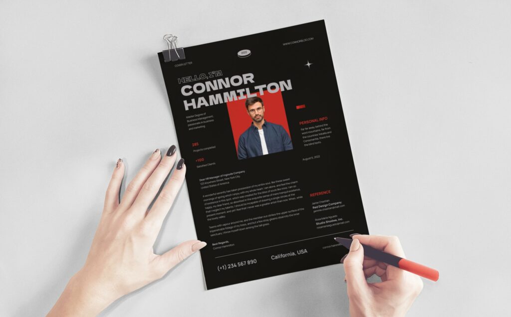 Modern Bold CV Resume Template – MasterBundles