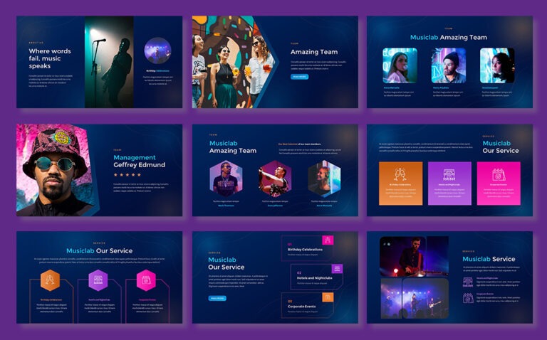 Musiclab - Music Festival Keynote Presentation Template - MasterBundles