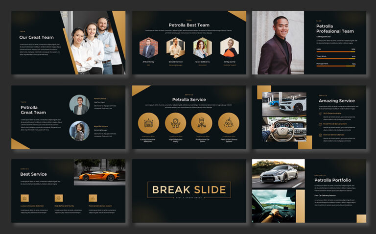 Petrolla - Car Service PowerPoint Presentation Template - MasterBundles