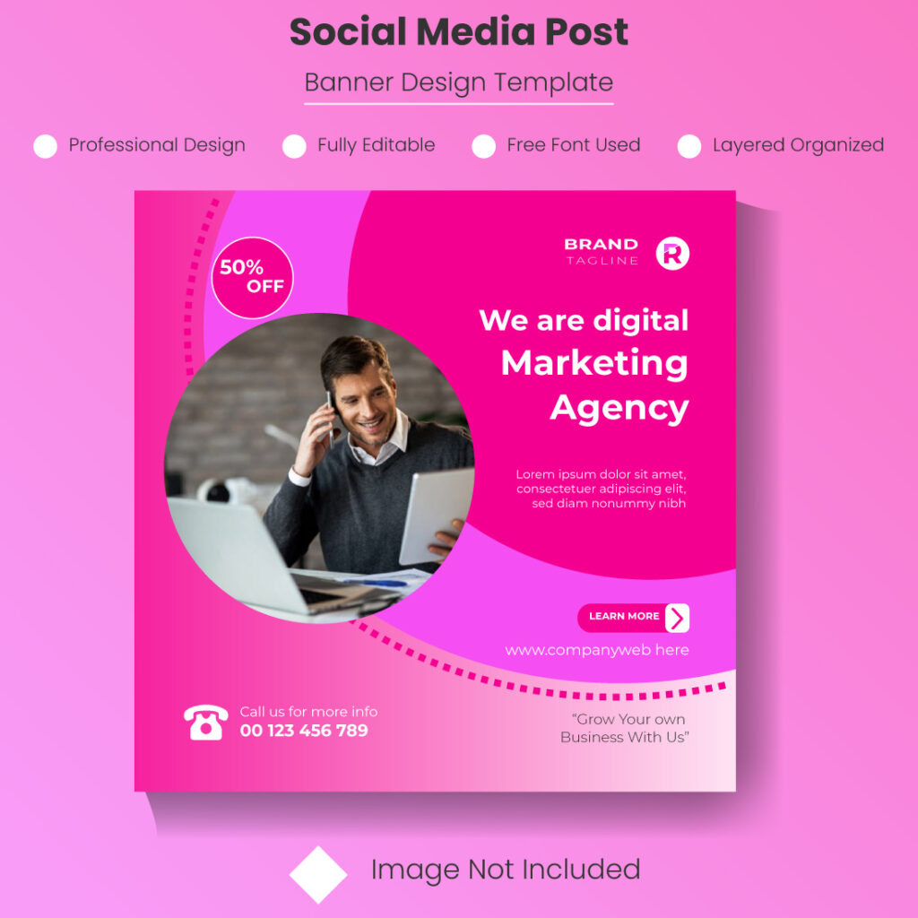 Corporate Digital Marketing Social Media Post Template Design ...