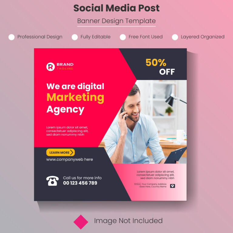 Corporate Digital Marketing Social Media Post Template Design ...