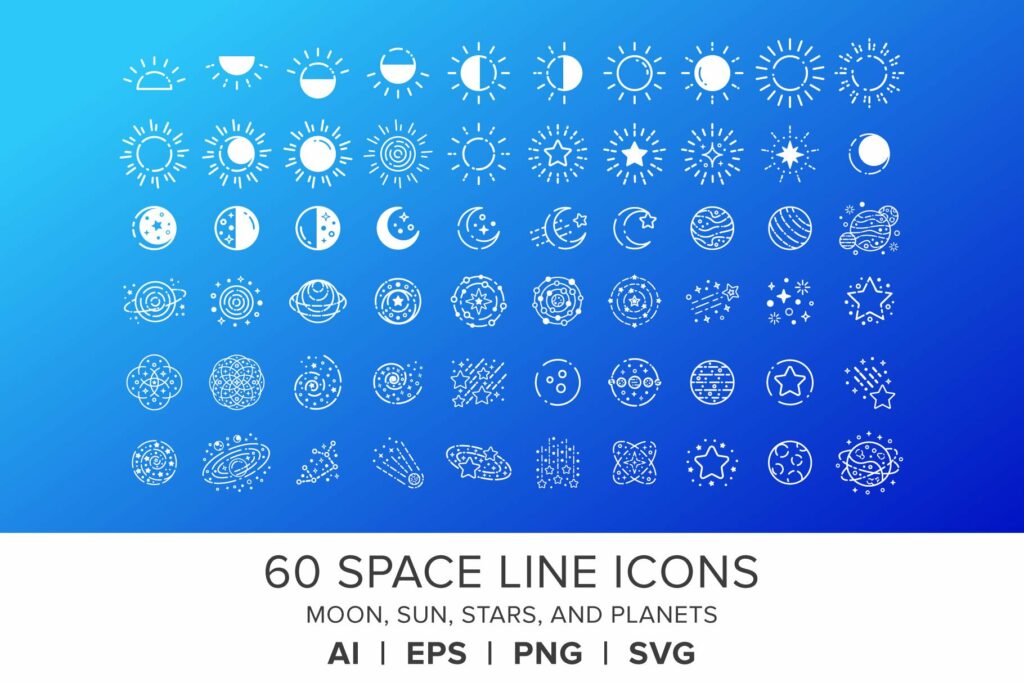 Space Line Icons Set – MasterBundles