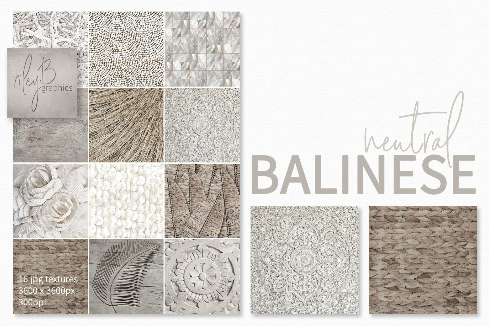 Neutral Balinese Textures – MasterBundles