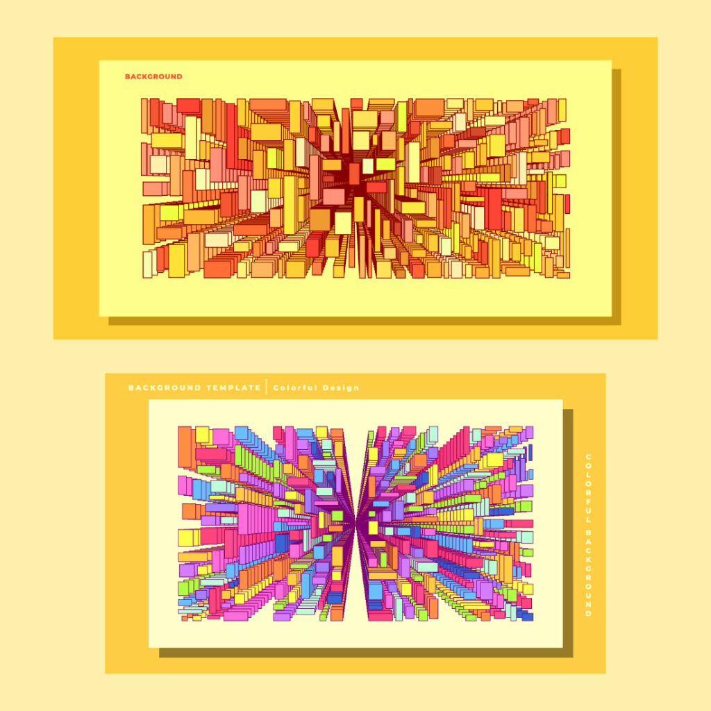 28 Isometric square layer background template set - MasterBundles