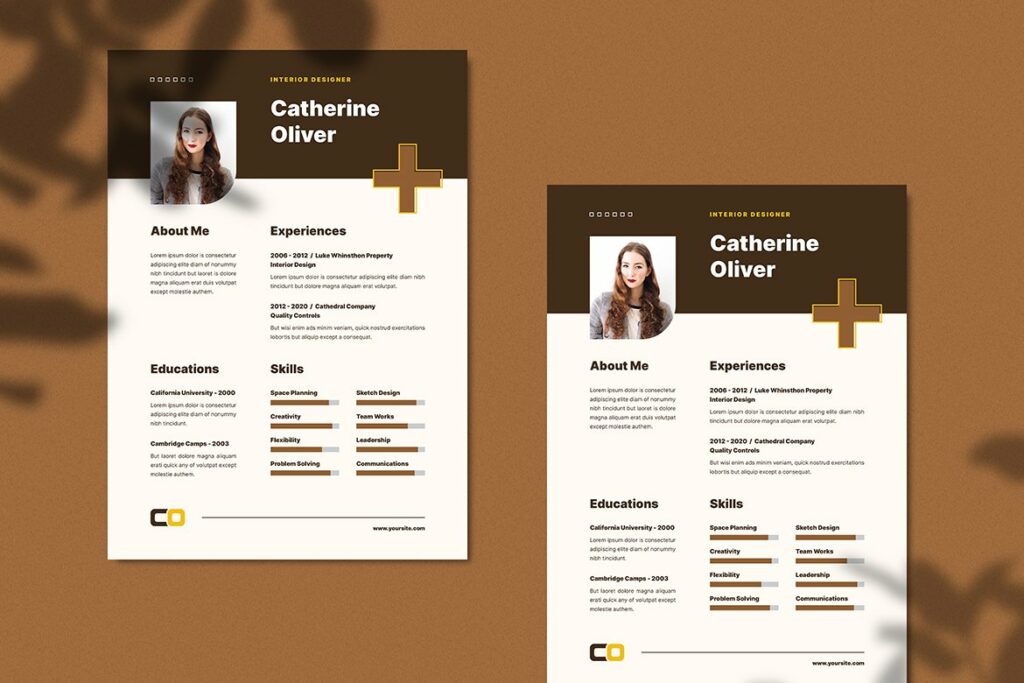 Interior Designer CV Resume – MasterBundles