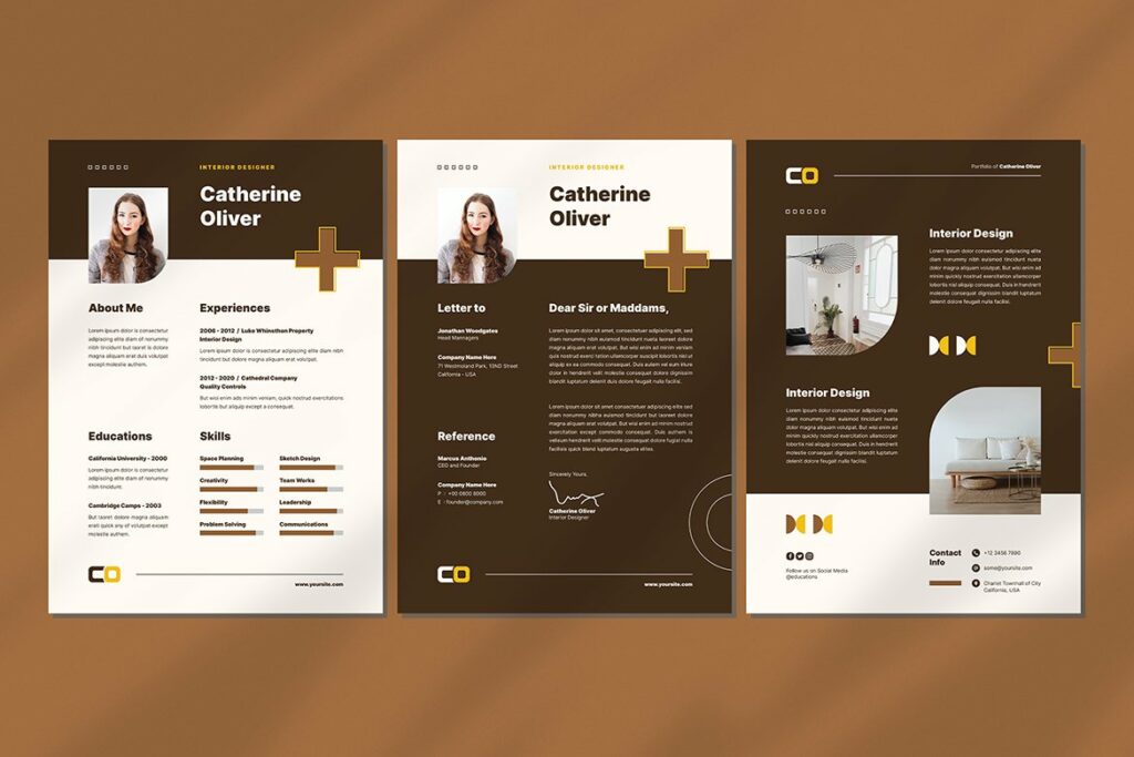 Interior Designer CV Resume – MasterBundles