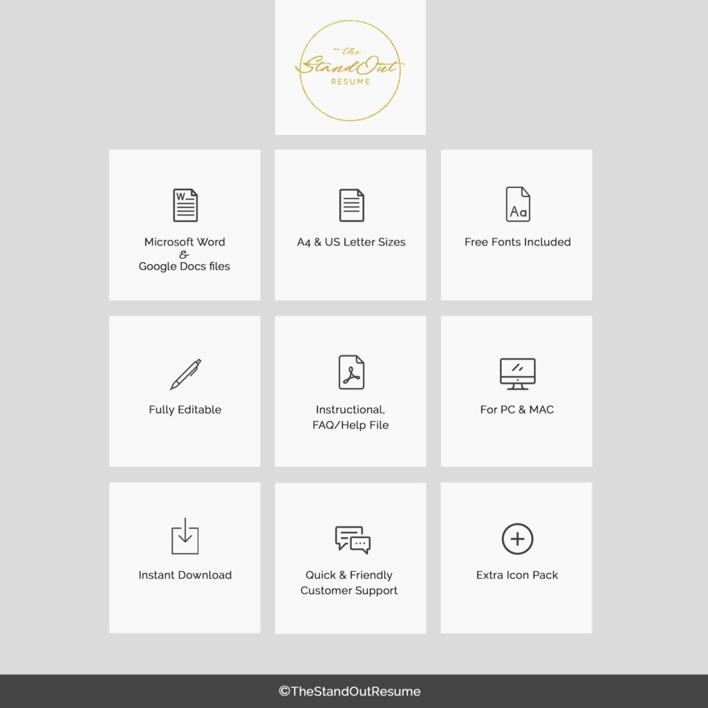 Resume/CV Template - RACHEL – MasterBundles