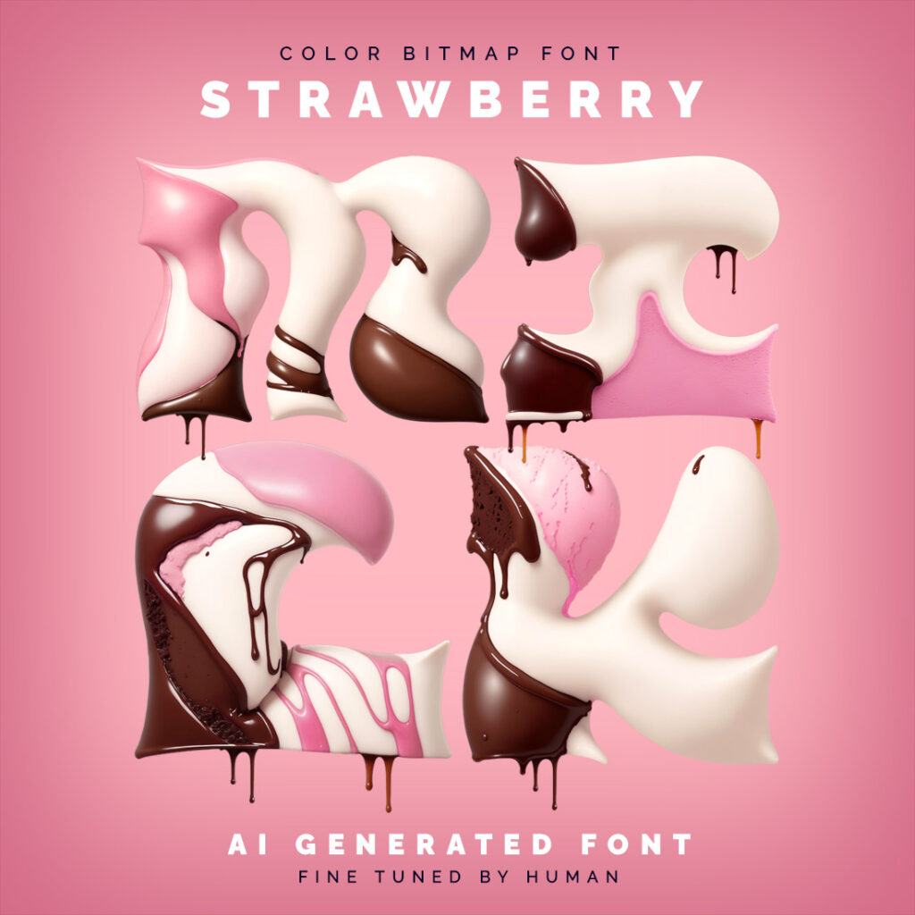 Strawberry Milk - Color Bitmap Font - MasterBundles