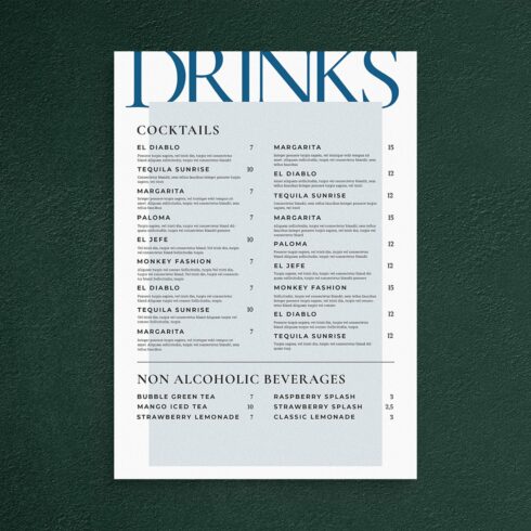 Stylish Menu Template – MasterBundles