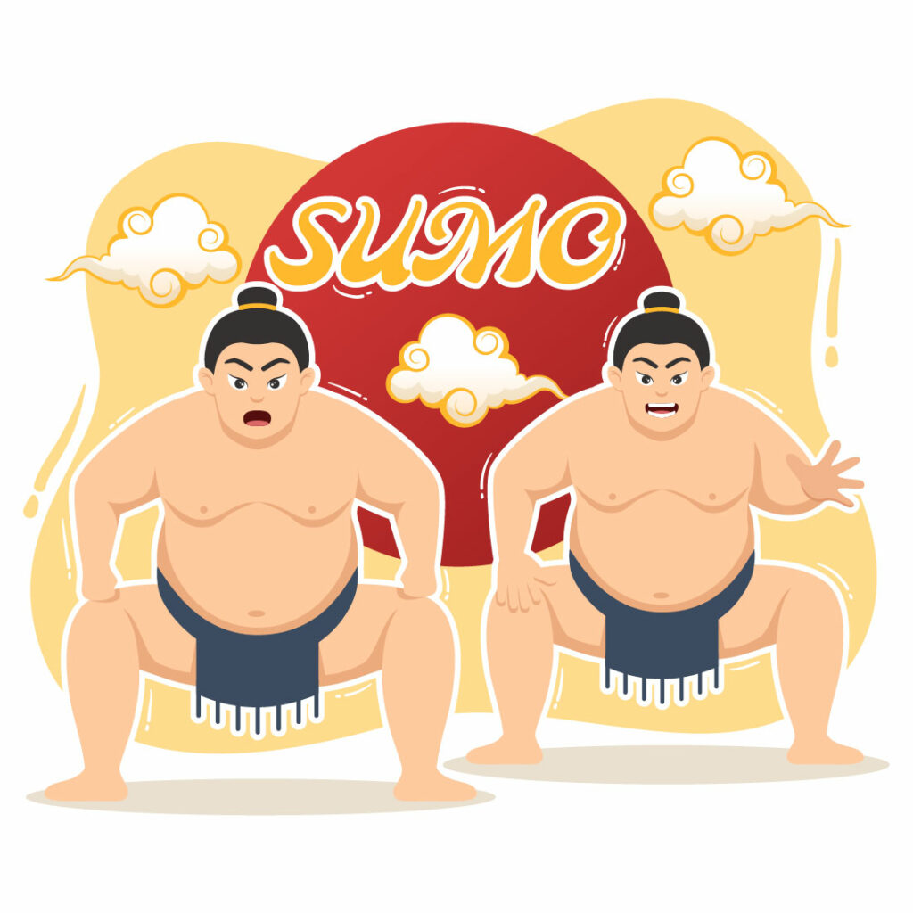 10 Sumo Wrestler Illustration - MasterBundles