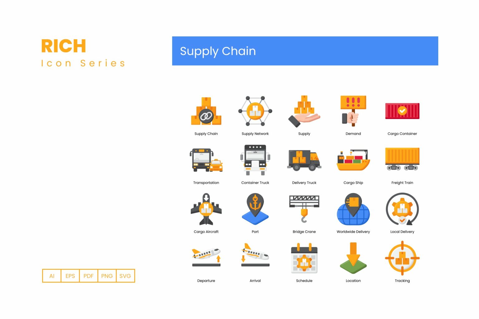 60 Supply Chain Icons - Rich Series – MasterBundles