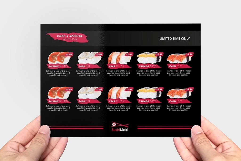 Sushi Restaurant Flyer Template – MasterBundles