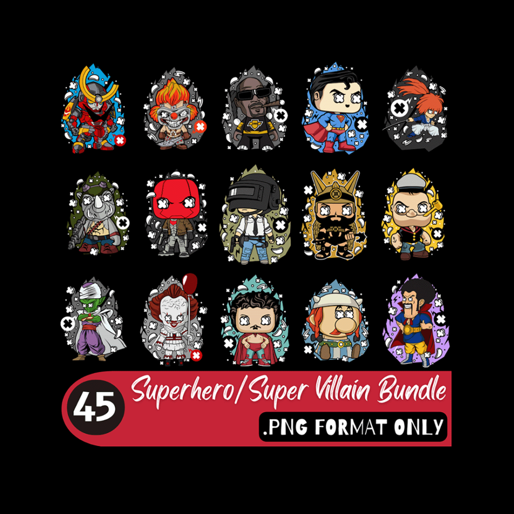 Super Heros/Villans Bundle at 10$ - MasterBundles