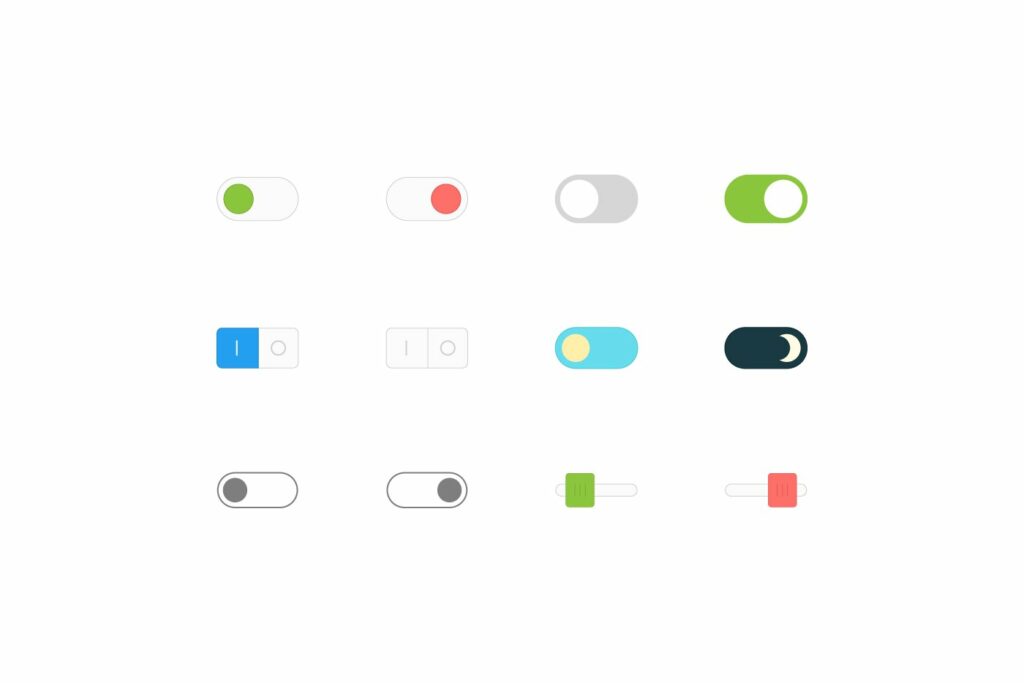Switch Buttons Clipart Set – MasterBundles