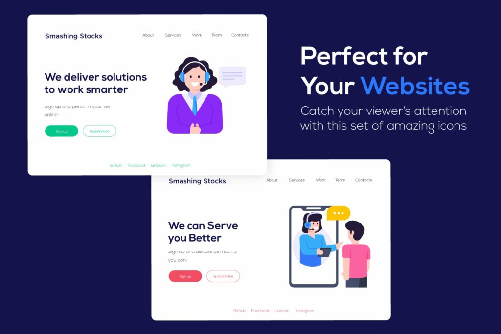 80 Flat Customer Support Vector Icon – MasterBundles