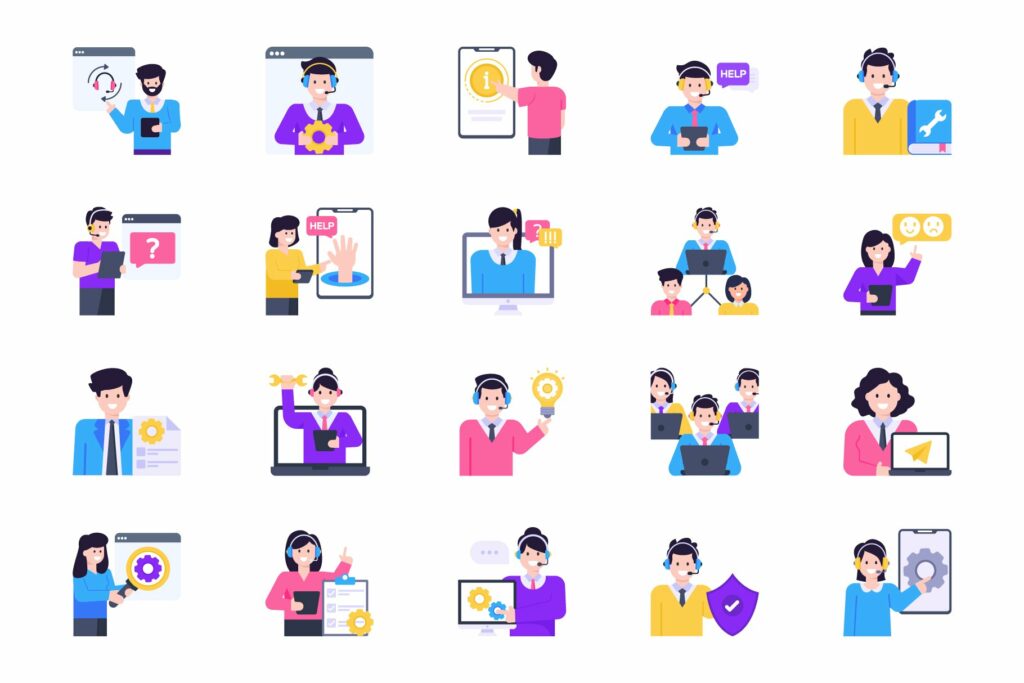 80 Flat Customer Support Vector Icon – MasterBundles