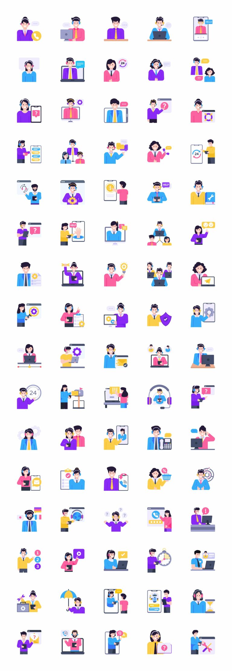 80 Flat Customer Support Vector Icon – MasterBundles