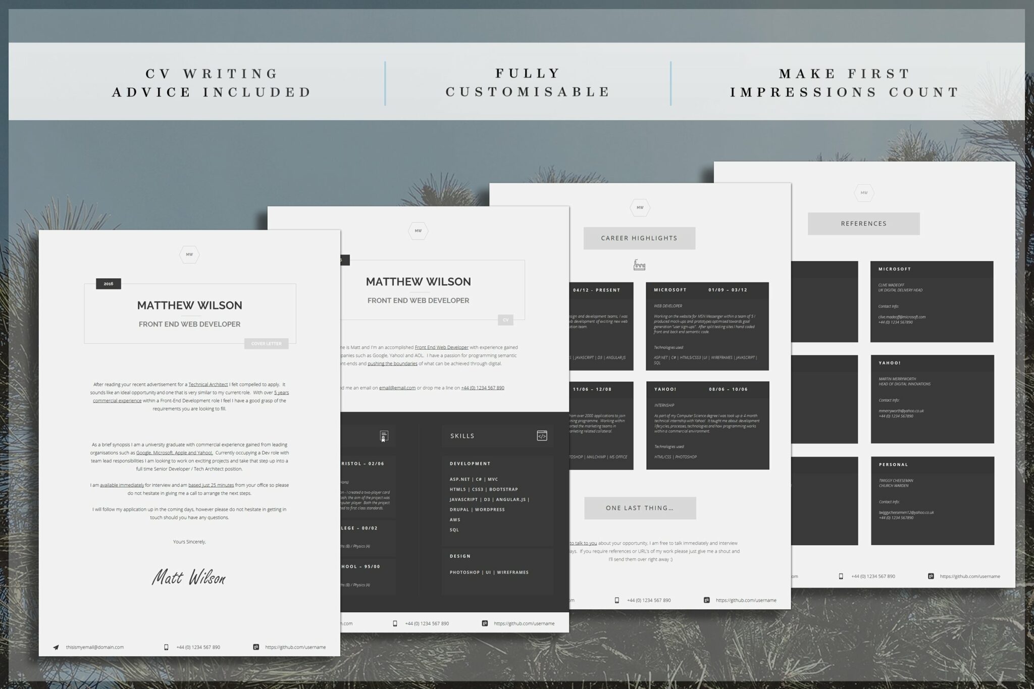 Web Developer CV / Technical Resume – MasterBundles