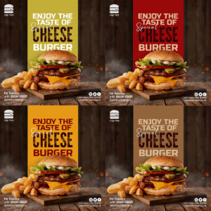 Food or Restaurant social media post PSD Templates - MasterBundles