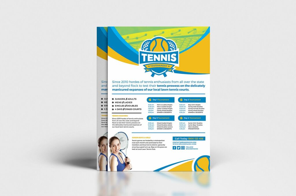Tennis Flyer / Poster Templates – MasterBundles
