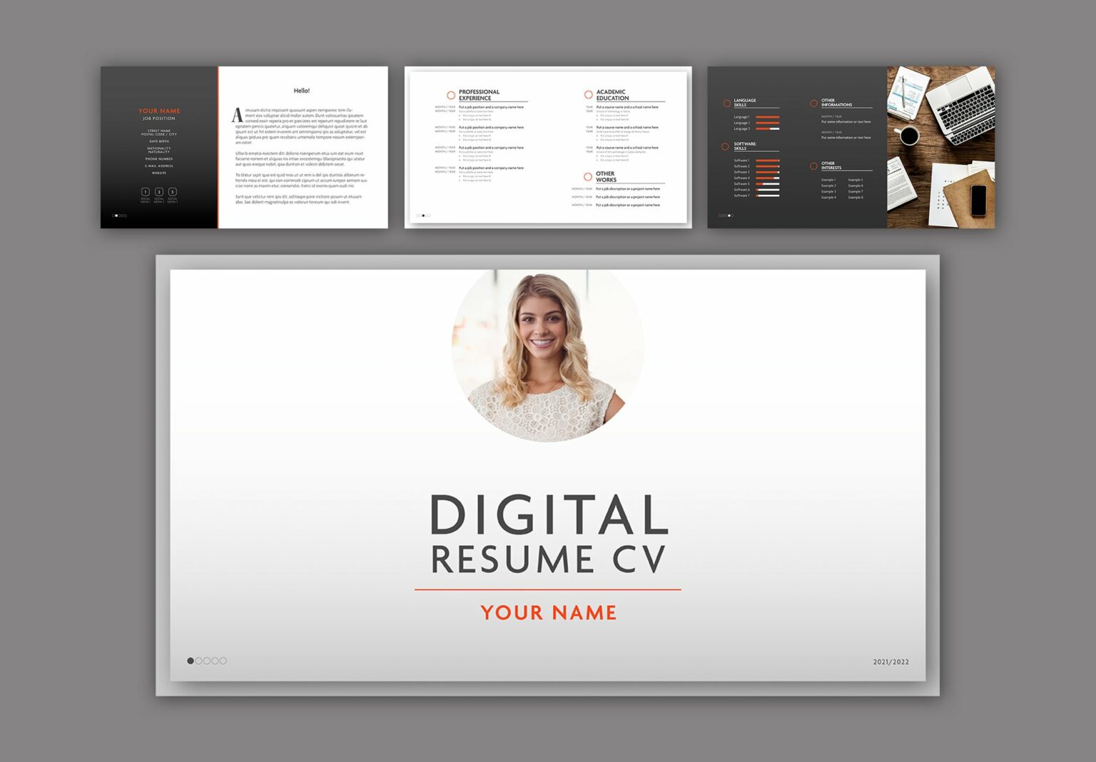 Digital CV Resume Layout – MasterBundles