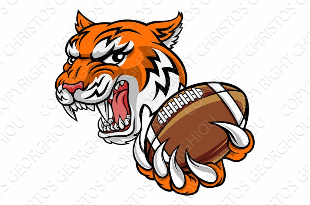 Tiger American Football Player – MasterBundles