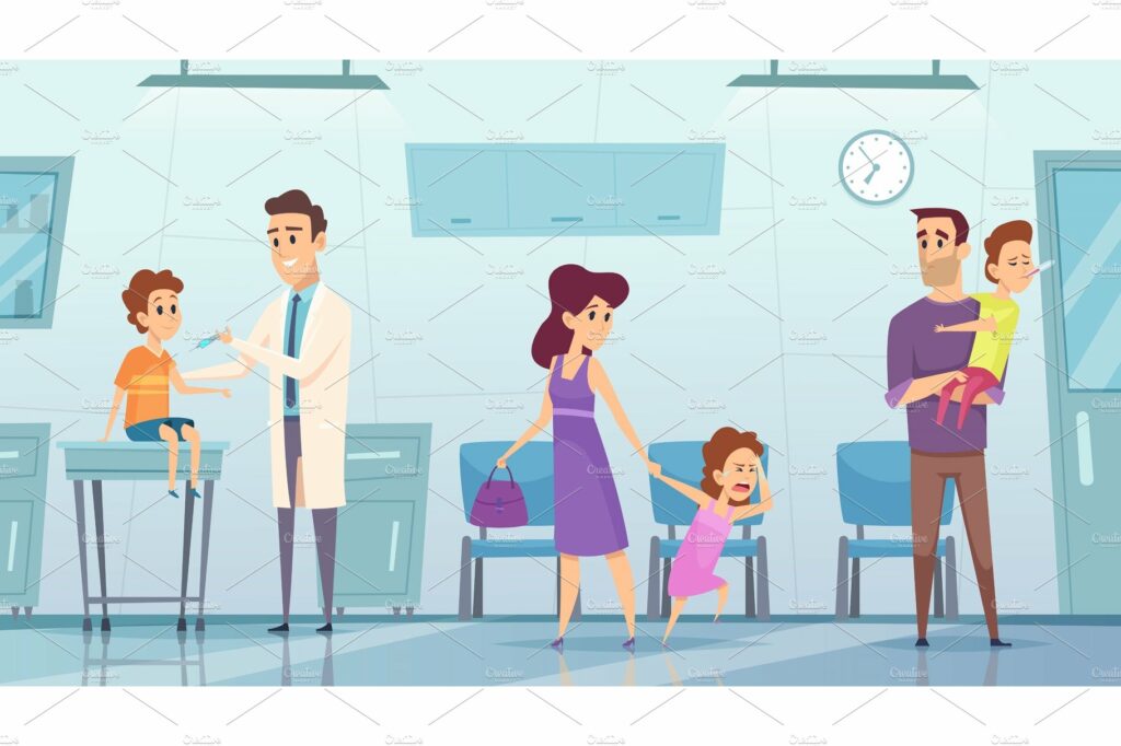 Vaccination in clinic. Medical – MasterBundles