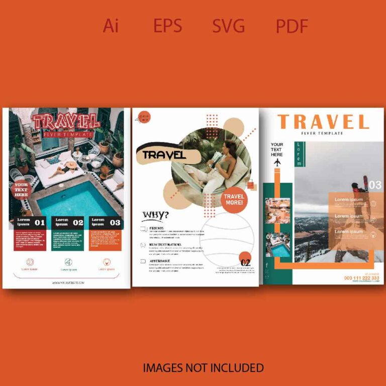 Travel a4 size sale flyer template - MasterBundles