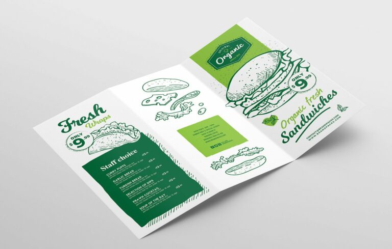 Tri-Fold Burger Menu Template – MasterBundles