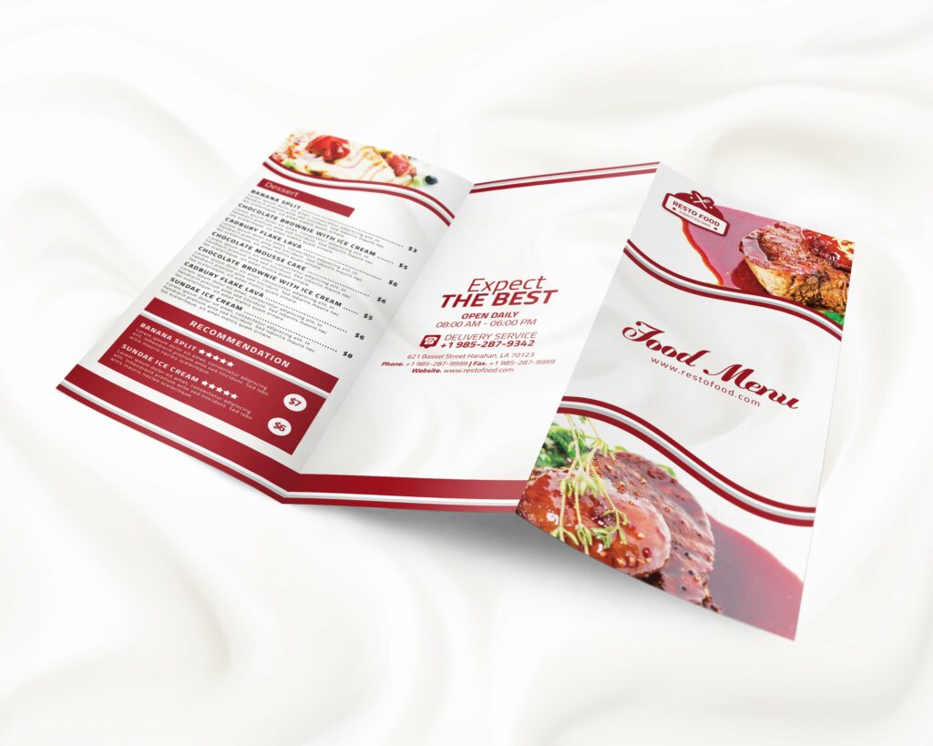 Modern TriFold Food Menu Template – MasterBundles