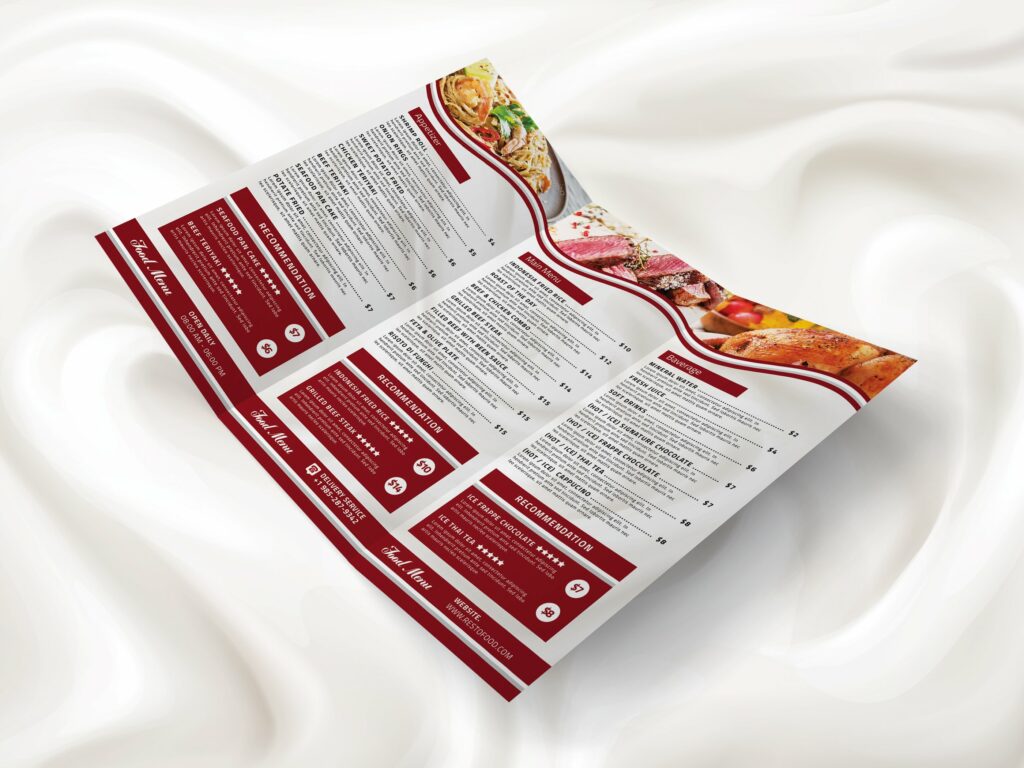 Modern TriFold Food Menu Template – MasterBundles