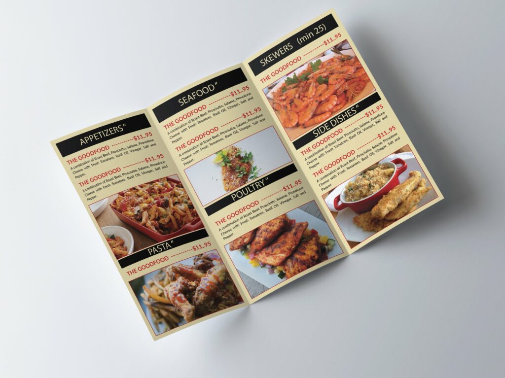 Restaurant Food Menu Trifold – MasterBundles
