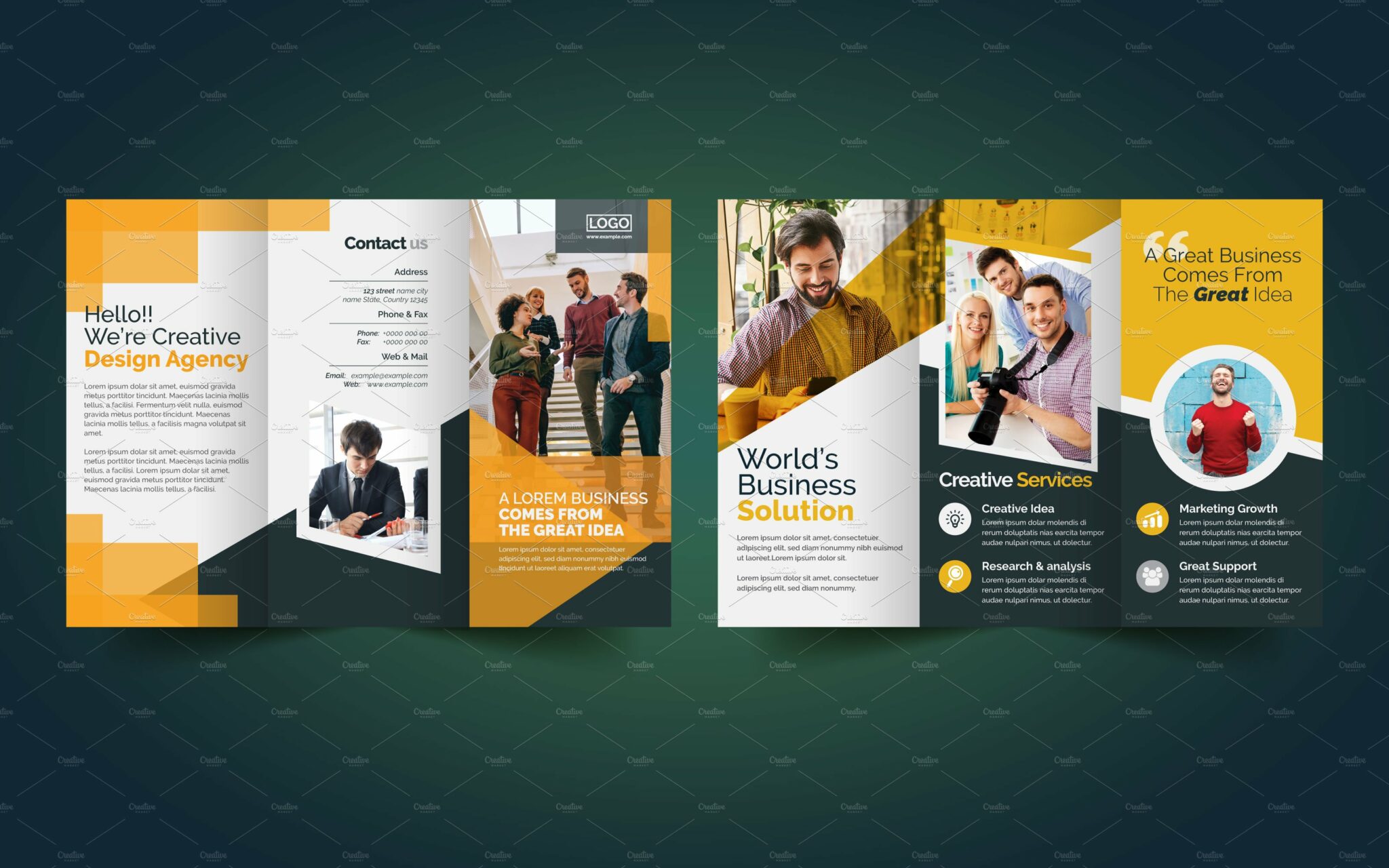 Corporate Tri-Fold Brochure Layout – MasterBundles