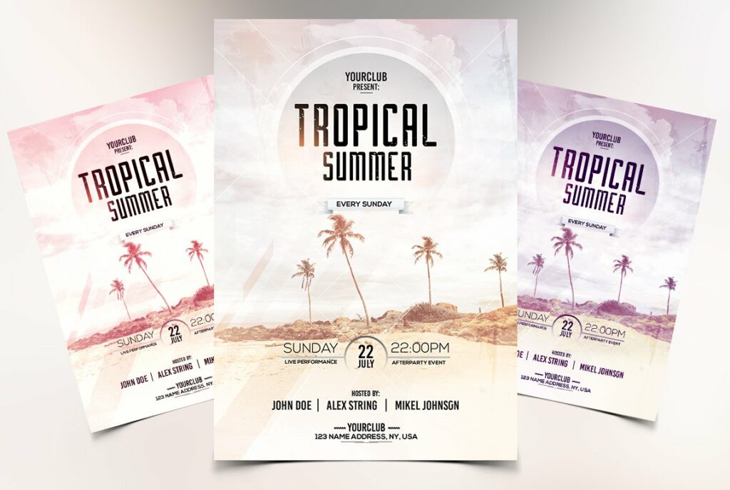 Tropical Summer - PSD Flyer Template – MasterBundles