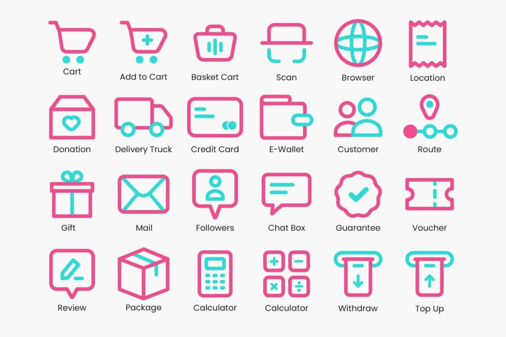 E-commerce and Shopping Two Tone – MasterBundles