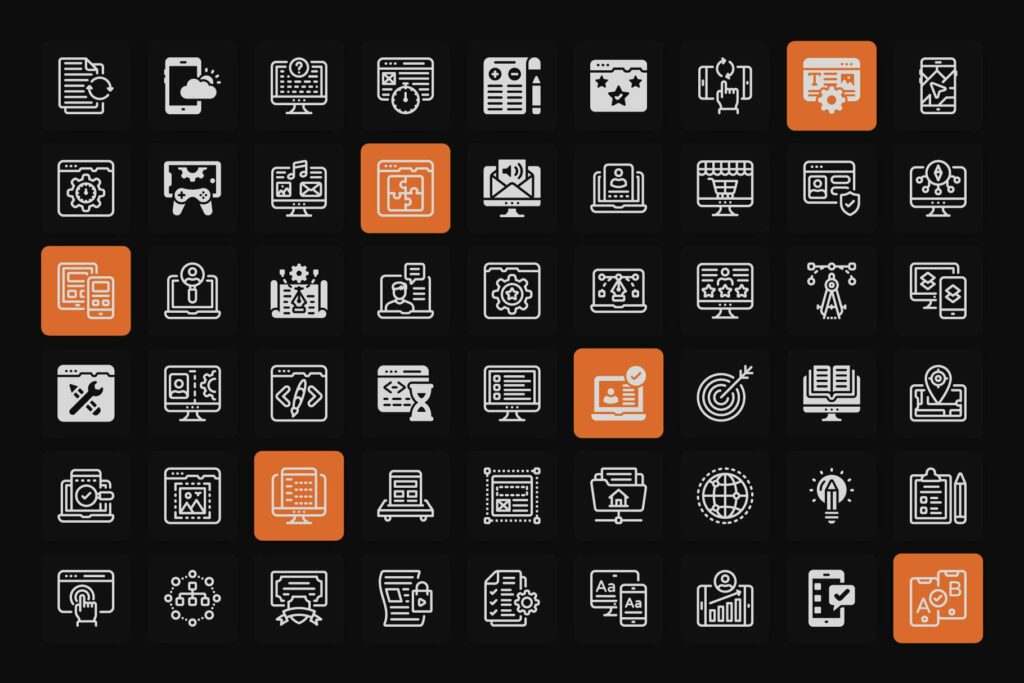 Web Design Linear Icons Pack – MasterBundles
