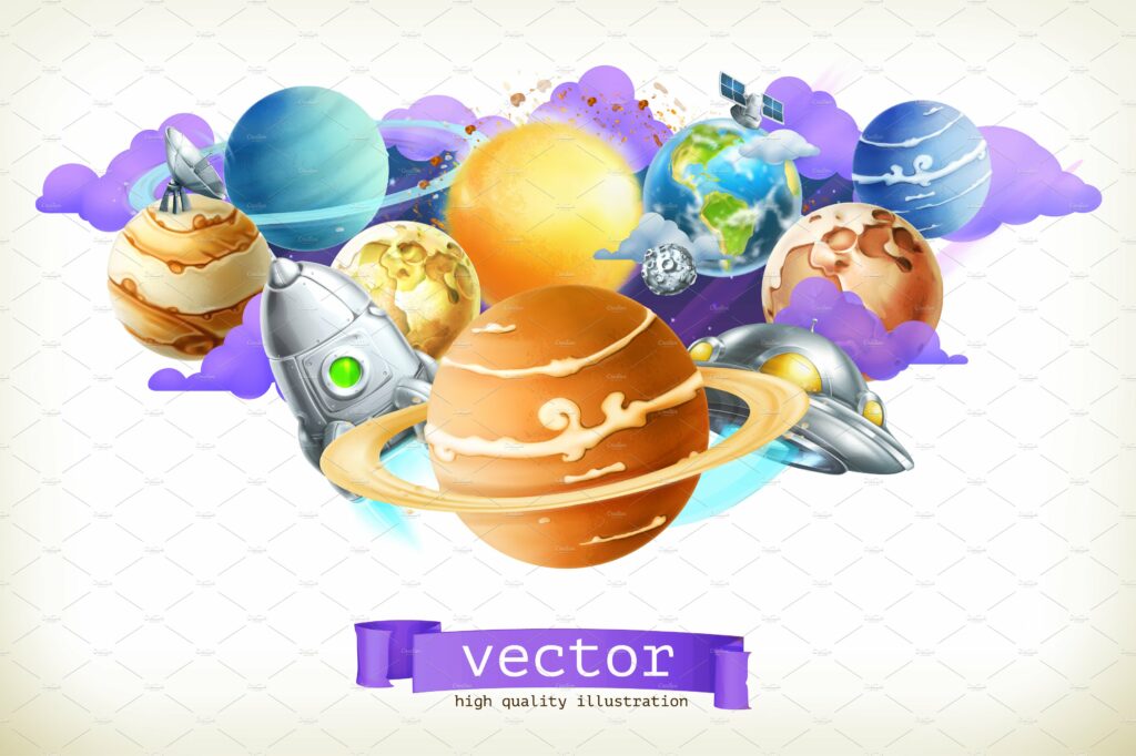 Universe vector illustration – MasterBundles