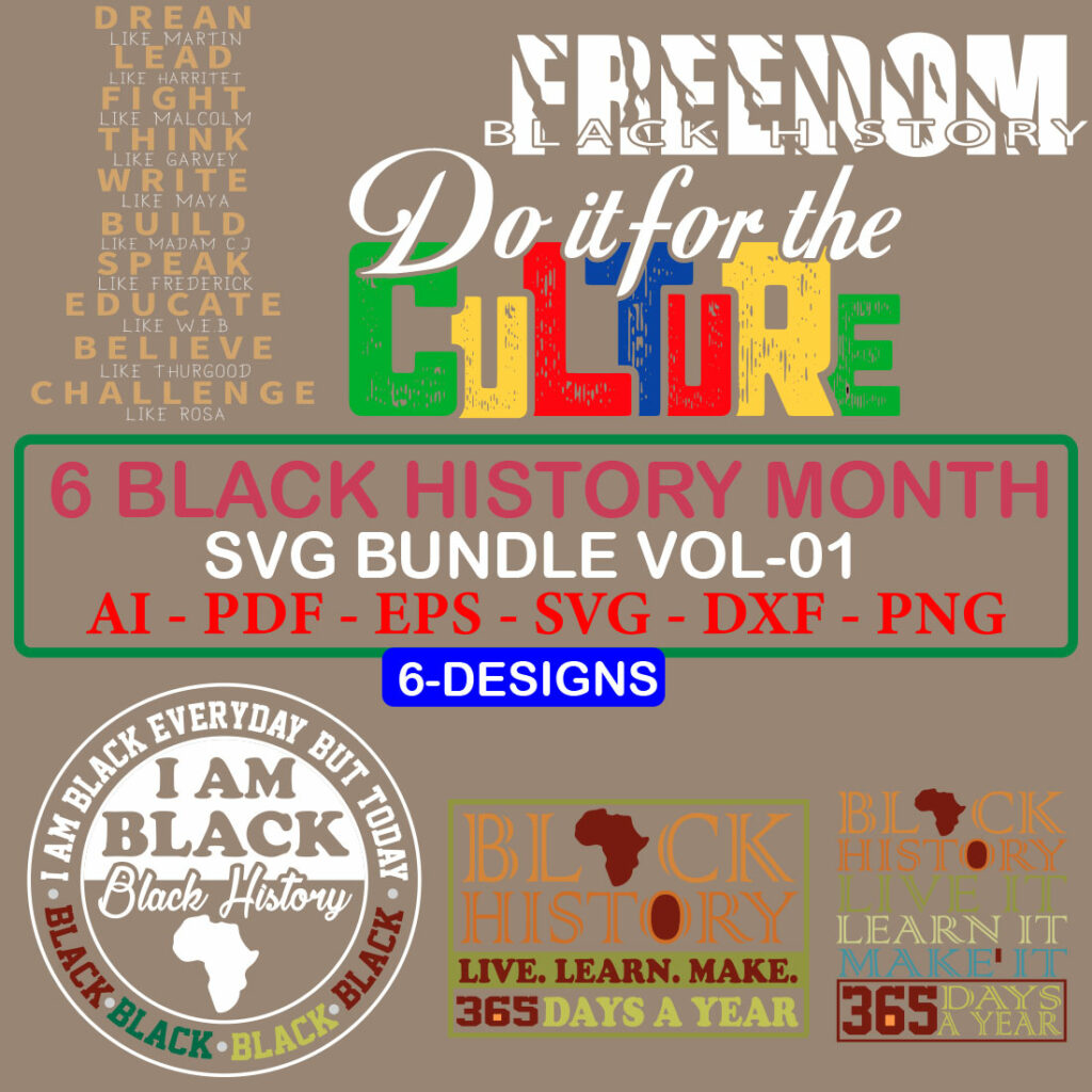 6 Black History Month SVG Bundle Vol 02 - MasterBundles