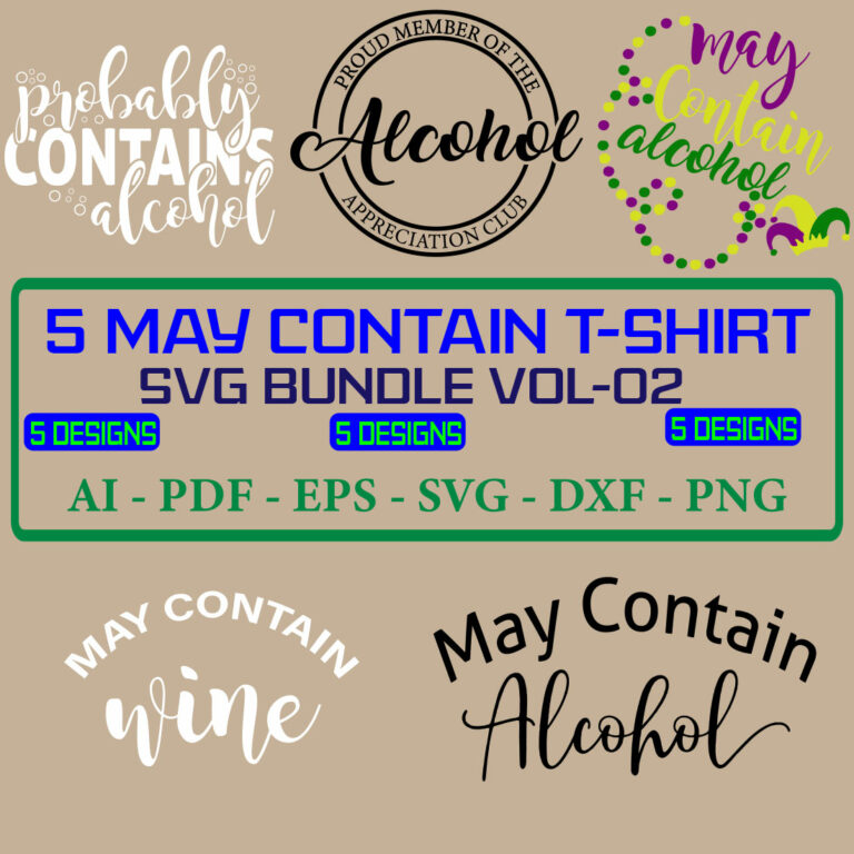 5 May Contain SVG Bundle Vol 03 - MasterBundles