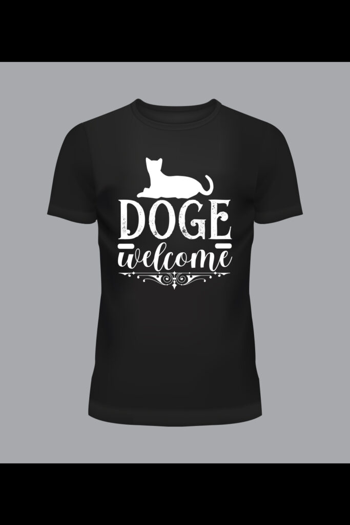 Doge Welcome T-shirt design - MasterBundles