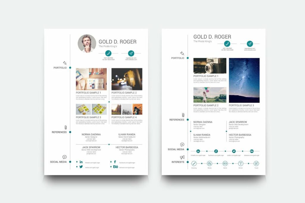 Resume/CV Template 4 Pack – MasterBundles