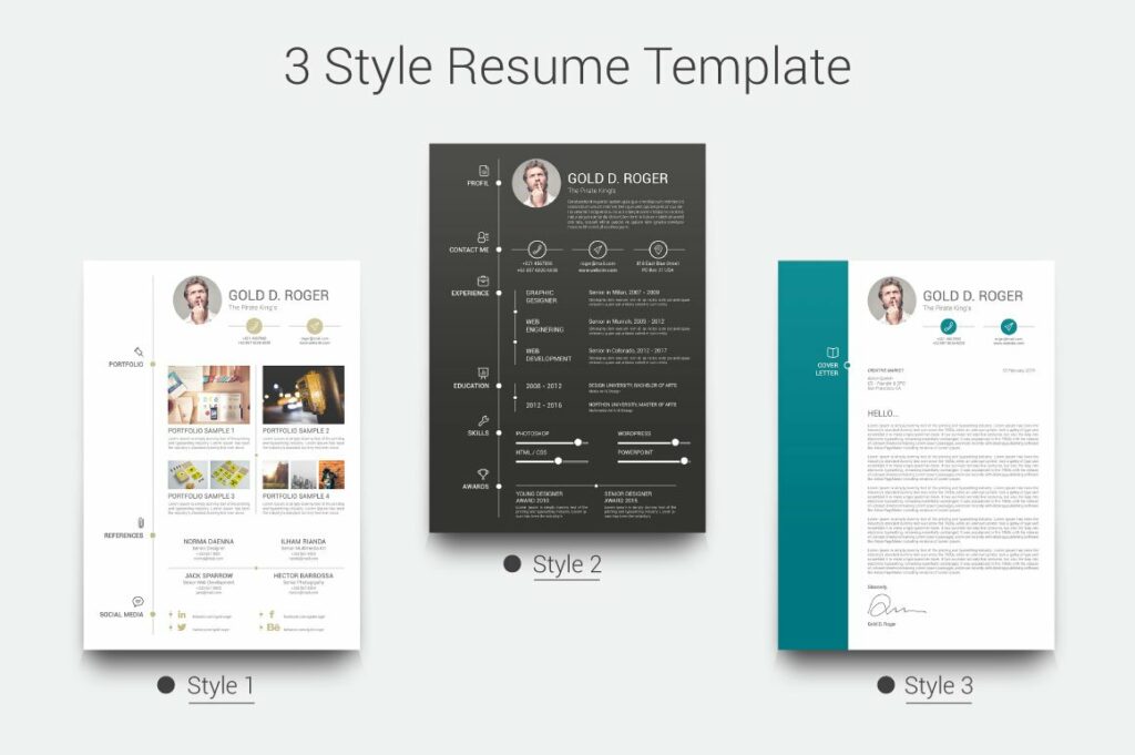 Resume/CV Template 4 Pack – MasterBundles